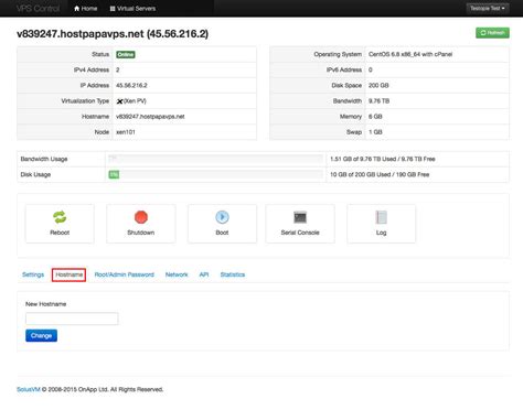How To Change The VPS Hostname In SolusVM HostPapa Support
