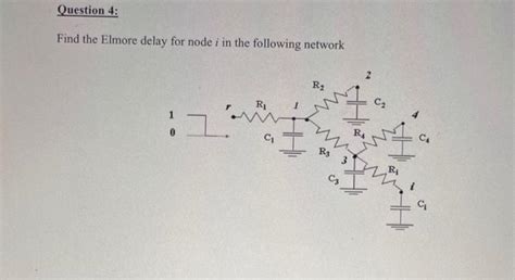 Solved Find The Elmore Delay For Node I In The Following