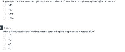 Solved Assuming An 8 Hr Shift Per Day The Daily Capacity