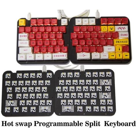 Split Keyboard Macro Pad Programmable Gamer 78key Led Hot Swap Keypad Split Keyboard Macro Pad Programmable Gamer 78key Led Hot Swap Keypad