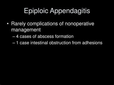 Ppt Omental Infarction And Epiploic Appendagitis Powerpoint