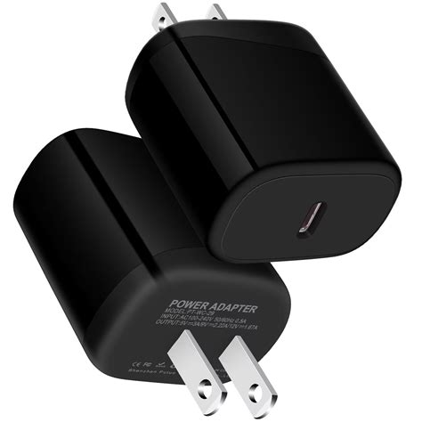 Usb C Wall Charger Block Fivebox 2pack 20w Pd Type C Charger Block Fast Ucb C Charging Block