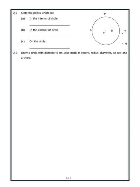 A2zworksheets Worksheet Of Circles Geometry Maths