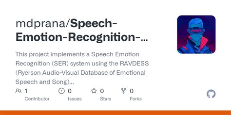 Github Mdprana Speech Emotion Recognition Ppdm This Project Implements A Speech Emotion