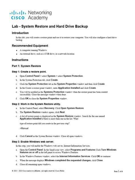 11 6 2 4 Lab System Restore And Hard Drive Backup Pdf Computer File Icon Computing