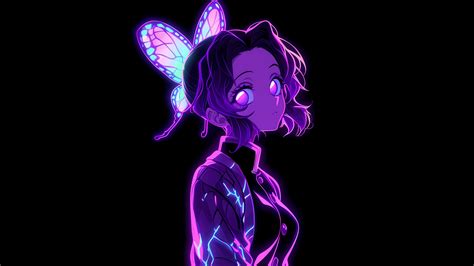Shinobu Kocho Wallpaper 4k Dark Aesthetic Purple Aesthetic