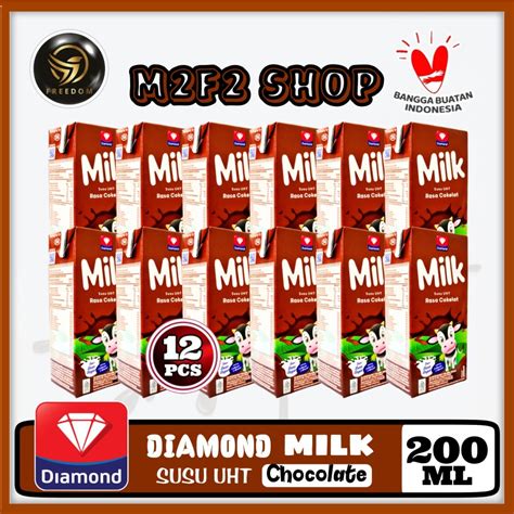 Jual Diamond Milk Susu Kotak Uht Chocolate Rasa Cokelat 200 Ml