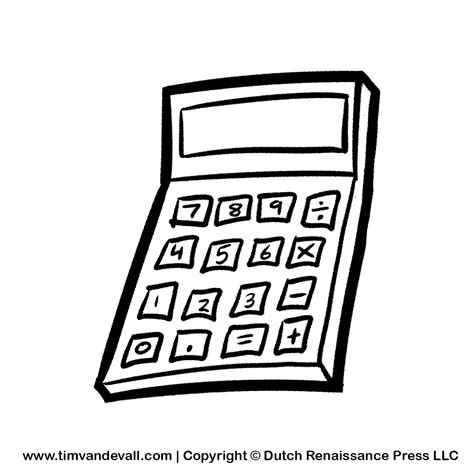 Calculator Clipart Black And White At Bill Henson Blog