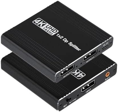 Amazon Com Displayport To Dual DisplayPort Splitter Adapter K Hz MST Displayport Hub In