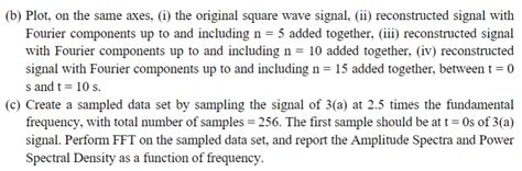 Solved 3 Consider The Following Square Wave Signal With A Chegg Com
