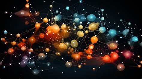 Premium Photo Colorful Network Graph Illustration Generative Ai