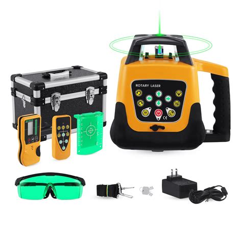 Iglobalbuy Rotary Laser Level Green Laser Self Leveling Kit 500m Green