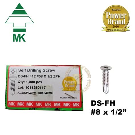 mk ds fh 412 8 x 1 2 zph 1000pcs box self drilling screw lazada