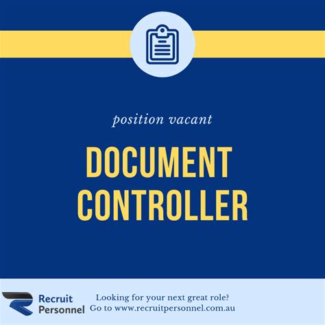 Document Controller Wanted Newcastle Area Recruit Personnel Hunter Valley Newcastle Sydney