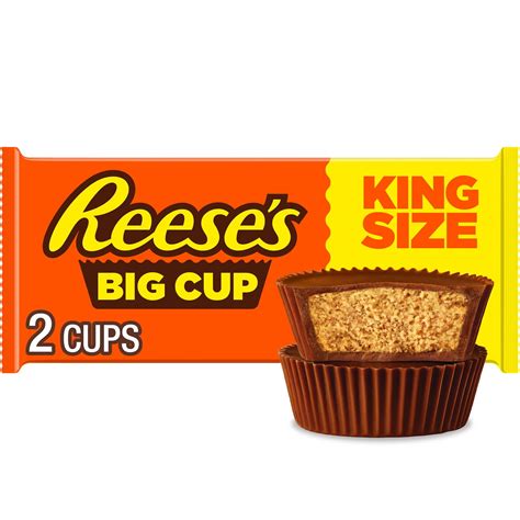 Reeses Big Cup Milk Chocolate King Size Peanut Butter Cups Candy 2 8