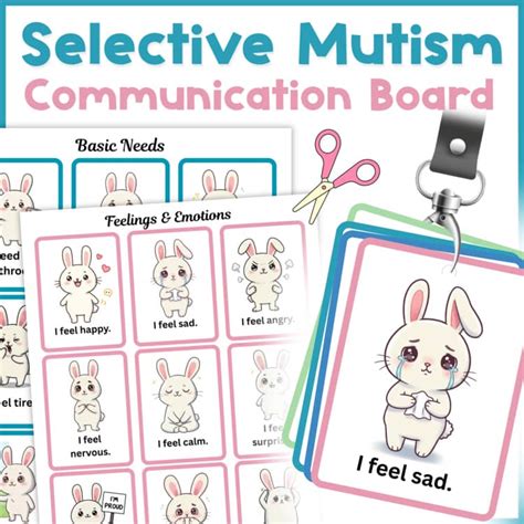 Selective Mutism Communication Cards Visual Supports Board Special