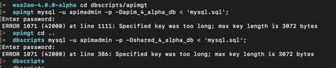 Error When Running Db Scripts With Mysql 57 · Issue 10147 · Wso2