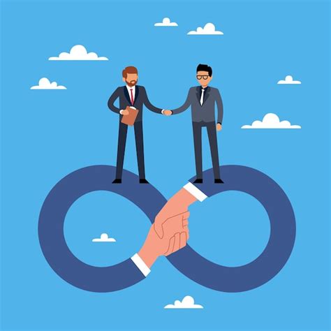 Premium Vector Long Term Cooperation Lifetime Warranty Businessman