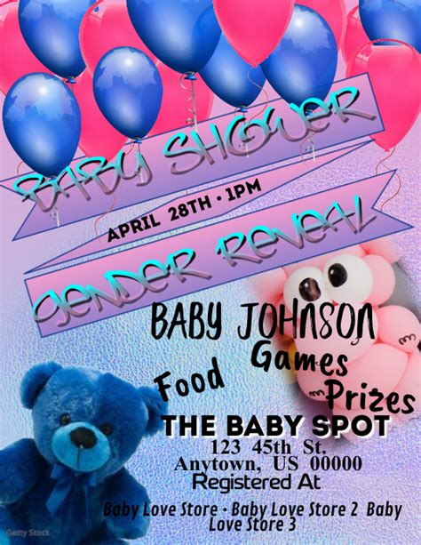 Gender Reveal Flyer Templates At Jamie Lamont Blog