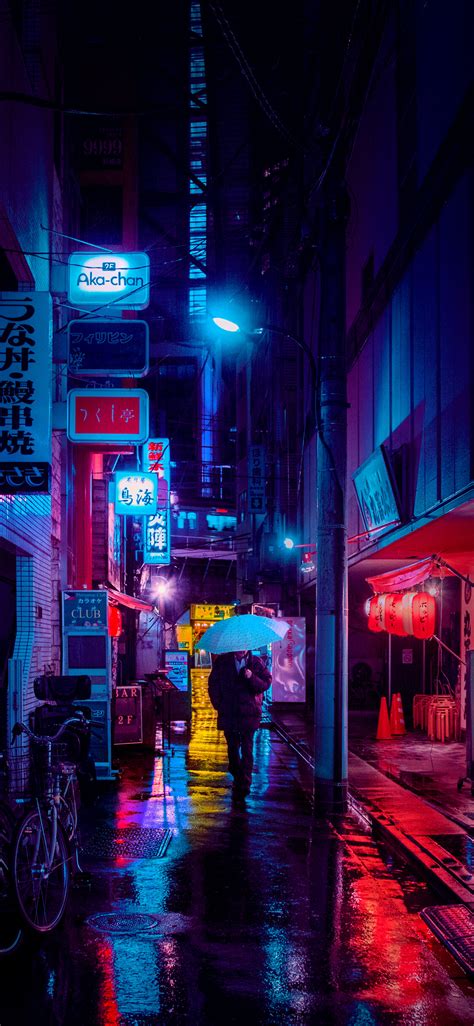 Neon Cyberpunk Phone Wallpaper