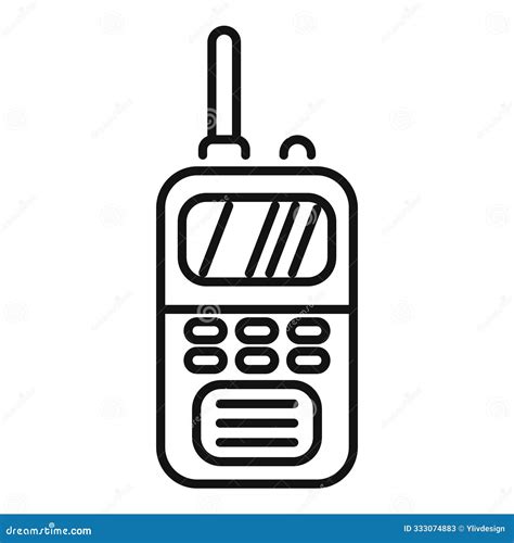 Portable Radio Transceiver Device For Communication Line Icon Stock Illustration Illustration