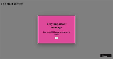 Display Pop Up One Time Only For New Visitors Codesandbox