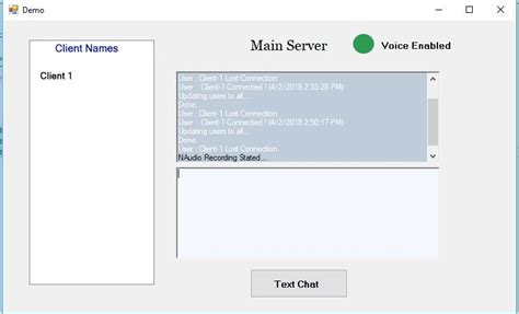 Winforms Multiple Client Send And Receive Voice Using Naudio C Tcp Application Stack Overflow