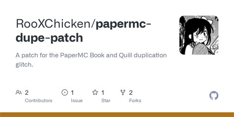 Github Rooxchickenpapermc Dupe Patch A Patch For The Papermc Book