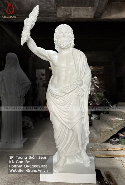 Tượng Thần Zeus Bằng Composite Cao 2m