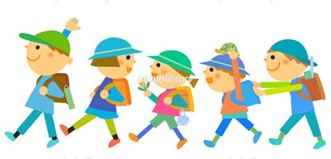 小学生の集団登校 イラスト素材 6142328 フォトライブラリー Photolibrary