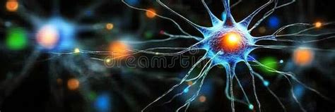 Interconnected Neurons Synaptic Transmission Visualization Complex Brain Network Activity