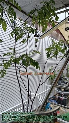 ระแนงกระถางบังตาผนังเก่า ระแนงกระถางแต่งสวนแนวตั้ง สีขาว วัสดุupvc แบรนด์upvcdecor โมเดล ระแนง