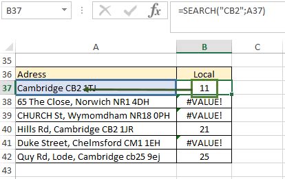 Examples Of Using The SEARCH Function Download In Excel