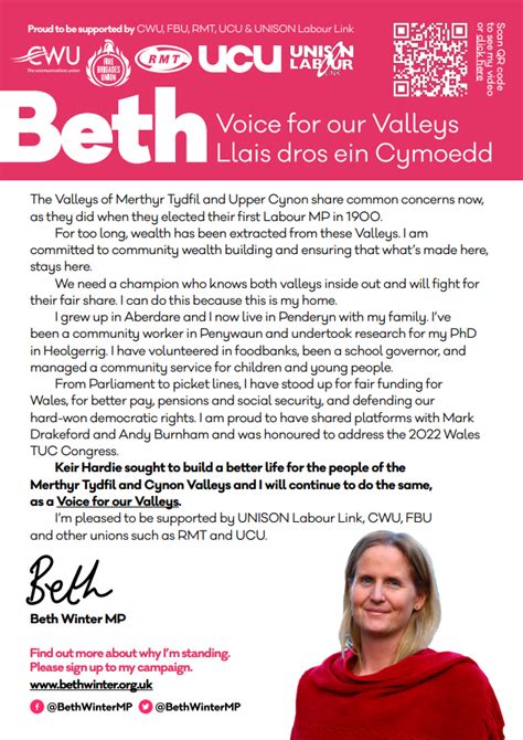 Beth Winter Mp On Twitter My Statement For Welshlabours Merthyr Tydfil And Upper Cynon