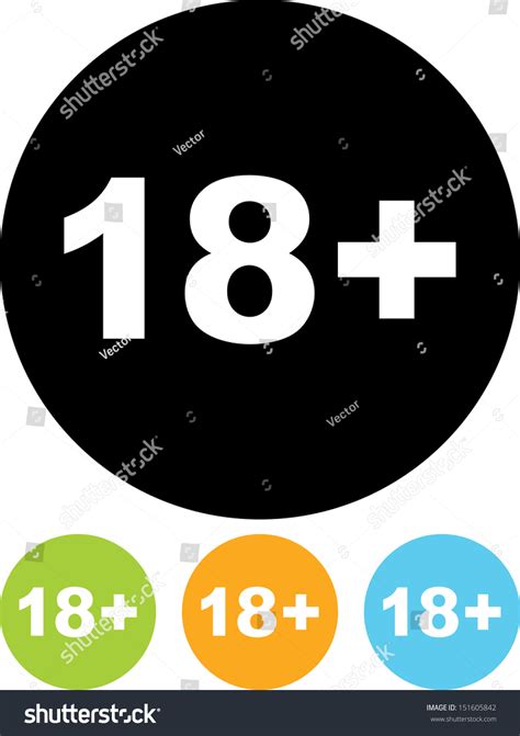 Adult Content Warning Vector Icon Stock Vector Royalty Free 151605842 Shutterstock