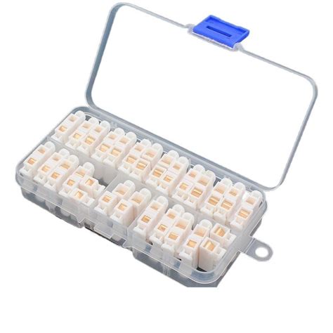 Press Type Terminal Block Pure Copper Fast Wire Connector Two In Two Out Butt Joint Terminal Box