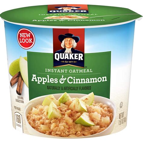 Quaker Oats Apple Cinnamon Instant Oatmeal Cup Apple