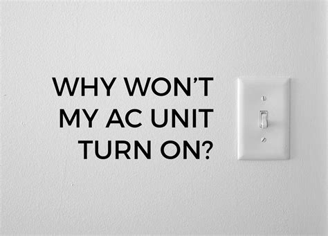 Why Wont My AC Unit Turn On Page Air Inc Brevard AC Service