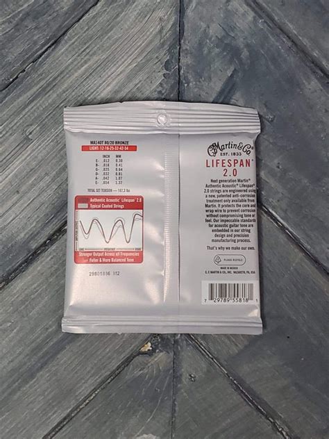 Martin Ma140t Authentic Acoustic Lifespan 20 8020 Bronze Light 12 54