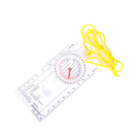 Foldable Drawing Scale Compass Map Ruler Survival Vicedeal