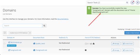 Hướng Dẫn Thêm Tên Miền Vào Hosting Cpanel Nhân Hòa Nhan Hoa Knowledgebase