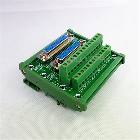 D Sub Db25 Din Rail Mount Interface Module Double Female Header