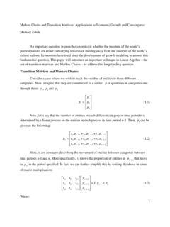 Markov Chains And Transition Matrices Applications To Markov Chains And Transition