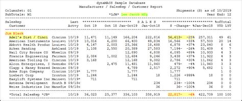 Report Generator DynaMACS Sales Agency Software