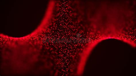 Futuristic Particle Wave Abstract Technology Background Big Data Visualization 3d Rendering