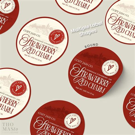 Editable Jam Label Template Printable Jar Stickers Canva Bundle Etsy