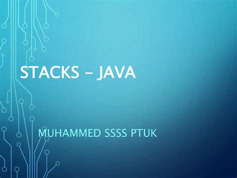 Stack In Java Data Structure Muhammed Ppt