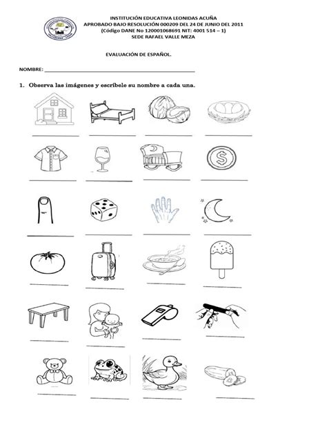 Evaluacion De Consonantes M S P L T N D C Pdf