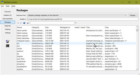 Show Tooltip On Hover On A Field In Packages Tab · Issue 1245 · Miktexmiktex · Github