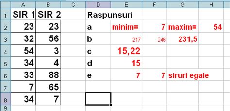 Tehnologia Informatiei Si A Comunicatiilor PROBLEME EXCEL FUNCTII SI